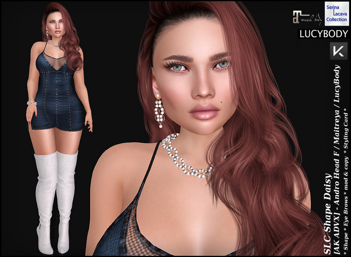 Second Life Marketplace - SLC Shape Daisy [AK ADVX] Andro Head F / Maitreya / LucyBody (u